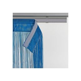 Schiebegardine String, Liedeco, Klettband (1 St), transparent, HxB: 245x60, blau