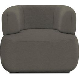 DOMO collection Sessel 800012, Formschöner Polstersessel, silberfarben