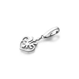 Giorgio Martello MILANO Charm Herz Herz mit good karma Symbol, Silber 925, silberfarben