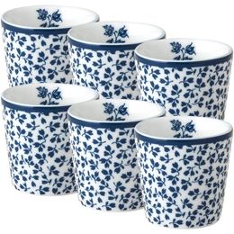 LAURA ASHLEY BLUEPRINT COLLECTABLES Eierbecher Floris, (Set, 6-tlg), Porzellan, blau|weiß