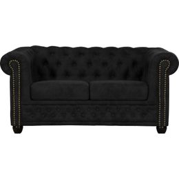 Home Affaire Chesterfield-Sofa Rysum, Chesterfield-Optik, in 2 Bezugsqualitäten, grau