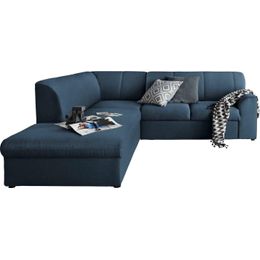 DOMO collection Ecksofa Topper, mit Ottomane, wahlweise mit Schlaffunktion, blau