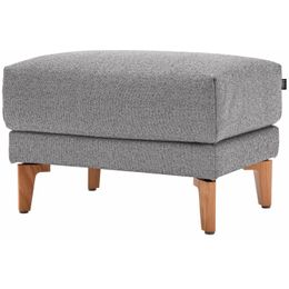 Hülsta Sofa hülsta sofa Hocker hs.450, Füße aus Massivholz, grau|schwarz