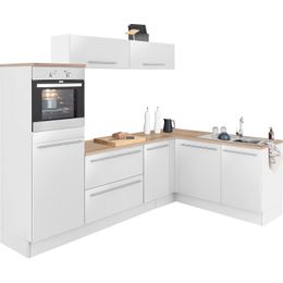Optifit Winkelküche Bern, Stellbreite 265x175 cm, wahlweise mit E-Geräten, weiß