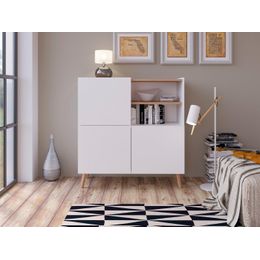 Inosign Highboard Scandi, Höhe 105 cm, weiß