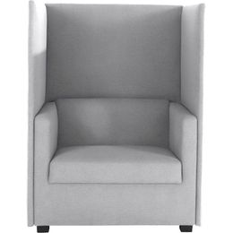 DOMO collection Sessel Kea, mit praktischem Sichtschutz, Breite 100 cm, silberfarben