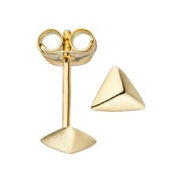 Jobo Paar Ohrstecker Ohrringe dreieckig, 925 Silber vergoldet, goldfarben
