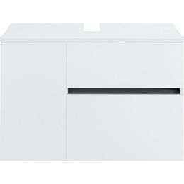 Home Affaire Waschbeckenunterschrank Wisla Siphonausschnitt, Tür Push-to-open-Funktion, Breite 80 cm, Höhe 53 cm, weiß