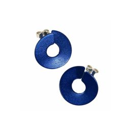 DeMarie Paar Ohrstecker eloxiertes Aluminium, blau