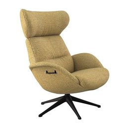 FLEXLUX Relaxsessel Relaxchairs More, Premium Komfort, Rücken- & Kopfteilverstellung, drehbar, Fuß schwarz, gelb