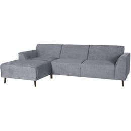 DOMO collection Ecksofa Amora L-Form, mit Federkern, grau