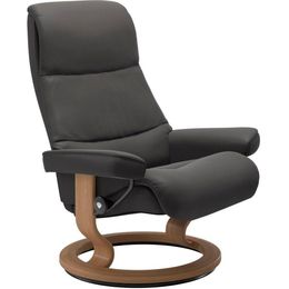 stressless® Relaxsessel View, mit Classic Base, Größe M,Gestell Eiche, grau