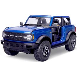 Maisto® Sammlerauto Ford Bronco ´21, no doors Badlands, Maßstab 1:18, blau