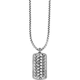 Baldessarini Kette mit Anhänger Schmuck Geschenk, Halskette Silber 925, schwarz|silberfarben