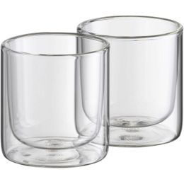 Alfi Gläser-Set GLASMOTION, Borosilikatglas, 190 ml, handgefertigt, mundgeblasen, 2-teilig, weiß