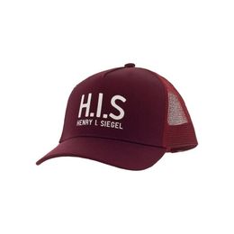 H.I.S Baseball Cap Mesh-Cap mit H.I.S.-Print, rot