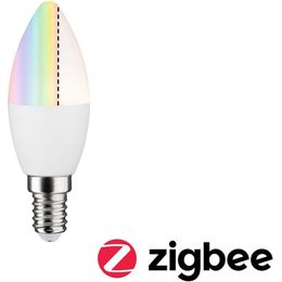 Paulmann LED-Leuchtmittel Smart Home Zigbee Kerze 6,3 W Matt E14 RGBW, E14, 1 St., Farbwechsler, weiß
