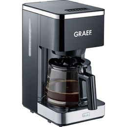 Graef Filterkaffeemaschine FK 402, 1,25l Kaffeekanne, Korbfilter 1x4, mit Glaskanne, schwarz, schwarz