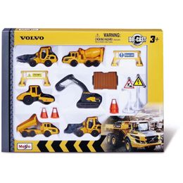 Maisto® Spielzeug-Auto Volvo Baufahrzeuge Set, (Set), gelb