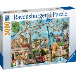 Ravensburger Puzzle Big City Collage, 5000 Puzzleteile, Made in Germany, FSC® - schützt Wald - weltweit, bunt