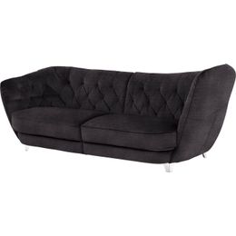 LEONIQUE Big-Sofa Retro, schwarz