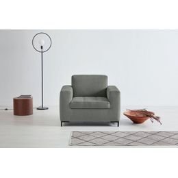 OTTO products Sessel Grazzo, hochwertige Stoffe aus recyceltem Material, Steppung im Sitzbereich, beige