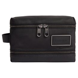 Calvin Klein Kosmetiktasche CK ELEVATED DOUBLE ZIP WASHBAG, mit Bodenfach, schwarz