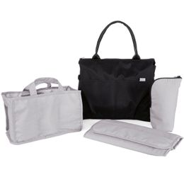 Chicco Wickeltasche Organizer Bag, Pure Black, mit Rucksackfunktion und Wickelunterlage, schwarz