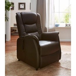 Duo Collection TV-Sessel Ponza mit elektrischer Aufstehhilfe, Relaxfunktion und Taschenfederkern mit Stahlwellenunterfederung, braun