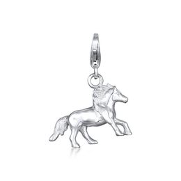 NENALINA Charm-Einhänger Pferd Tier Anhänger 925 Silber, silberfarben