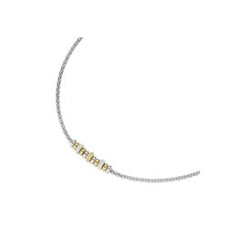 Smart Jewel Collier Himbeerkette, Rondelle, Zirkonia Steine, Silber 925, goldfarben|silberfarben
