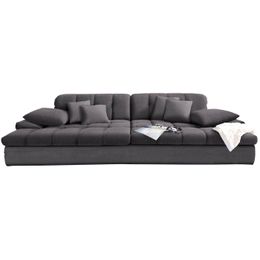 Mr. Couch Big-Sofa Biarritz, wahlweise mit Kaltschaum (140kg Belastung/Sitz), Kopfteilverstellung, grau