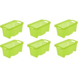 keeeper Organizer franz (Set, 6 St), Aufbewahrungsbox, 6,5 Liter, hochwertiger Kunststoff, grün