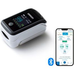 Omron Pulsoximeter P300 Intelli IT Bluetooth-Fingerpulsoximeter, zur Messung der Sauerstoffsättigung (SpO2) mit zugehöriger App, schwarz