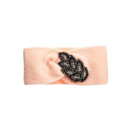 Lascana Stirnband Strickstirnband mit Perlen Applikation und Knoten, Haarband, Kopfband, rosa