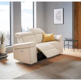 Places of Style 2-Sitzer Kilado, mit Relaxfunktion, verstellbarer Armlehne, Kopfteilverstellung, weiß