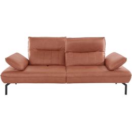 Inosign Big-Sofa Marino, Armteil- und Rückenverstellung, wahlweise mit Sitztiefenverstellung, orange