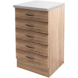 Flex-Well Unterschrank Bergen (B x H x T) 50 x 85 x 50 cm, braun