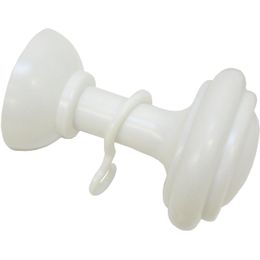 Schalhalter Schalhalter mit Haken, Kunststoff, Gardinia, Gardinen, (1-tlg), Serie Gardinenstangen-Set Bifo Ø 28 mm, weiß