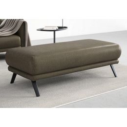 Sit & More sit&more Hockerbank Scandia, Mit schwarzen matten Metallfüßen, grün