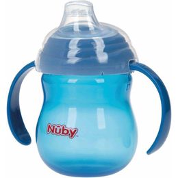 Nuby Trinklernbecher 270ml, blau, Polypropylen, mit Schutzkappe, blau