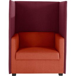 DOMO collection Sessel Kea, mit praktischem Sichtschutz, Breite 100 cm, orange