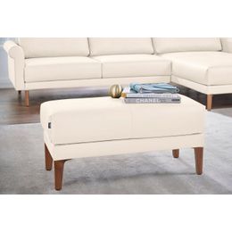 Hülsta Sofa hülsta sofa Hockerbank hs.450, Füße aus Massivholz, weiß