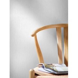 marburg Vliestapete Linen, geprägt, uni, Kunst moderne Vliestapete für Wohnzimmer Schlafzimmer Küche, weiß