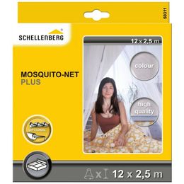 Schellenberg Fliegengitter-Gewebe Insektenschutz-Vorhang Plus Betthimmel, Moskitonetz Baldachin für das Bett, 2,5 m x 12 m, weiß, 50311, weiß