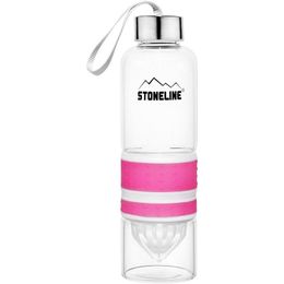 Stoneline Trinkflasche, herausnehmbarer Saftpressen-Aufsatz, 0,55 L, rosa