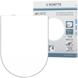Schütte Schütte WC-Sitz WHITE, Duroplast, Absenkautomatik, Schnellverschluss, belastbar bis 150 kg, weiß