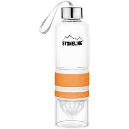 Stoneline Trinkflasche, herausnehmbarer Saftpressen-Aufsatz, 0,55 L, orange