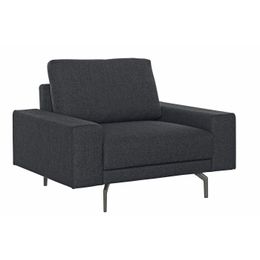 Hülsta Sofa hülsta sofa Sessel hs.450, Armlehne breit niedrig, Alugussfüße in umbragrau, Breite 120 cm, grau|schwarz