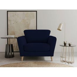 Home Affaire Sessel MARSEILLE Polstersessel, mit Massivholzbeinen aus Eiche, verschiedene Bezüge und Farbvarianten, blau